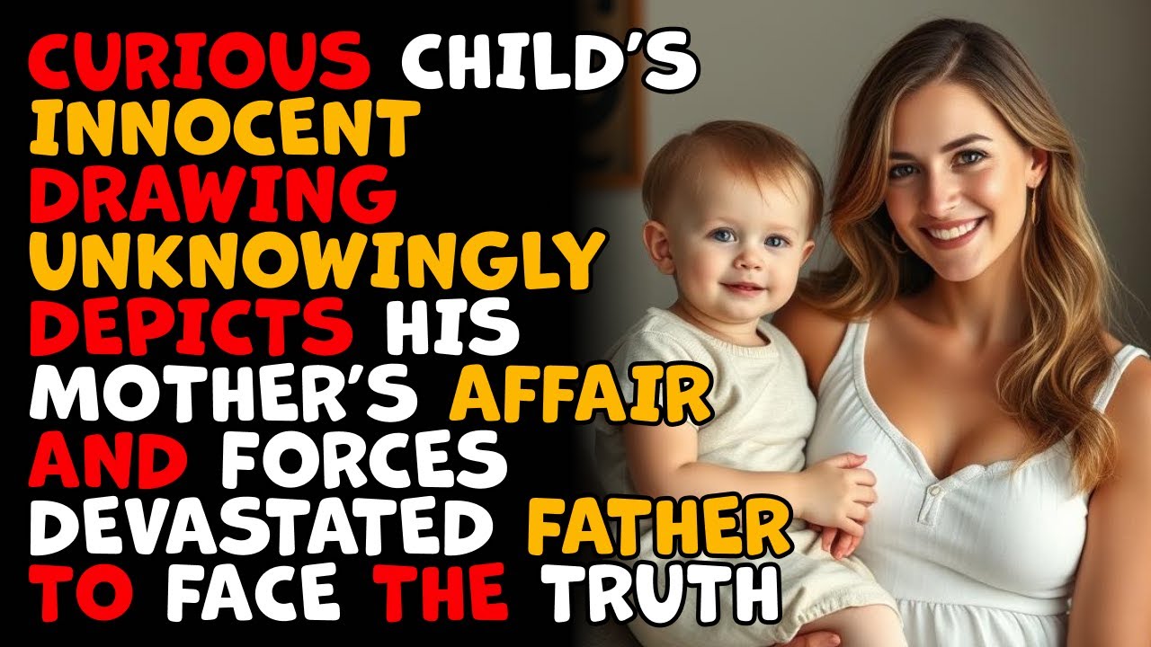 Curious Child's Innocent Drawing Unknowingly Depicts His Mother's ...