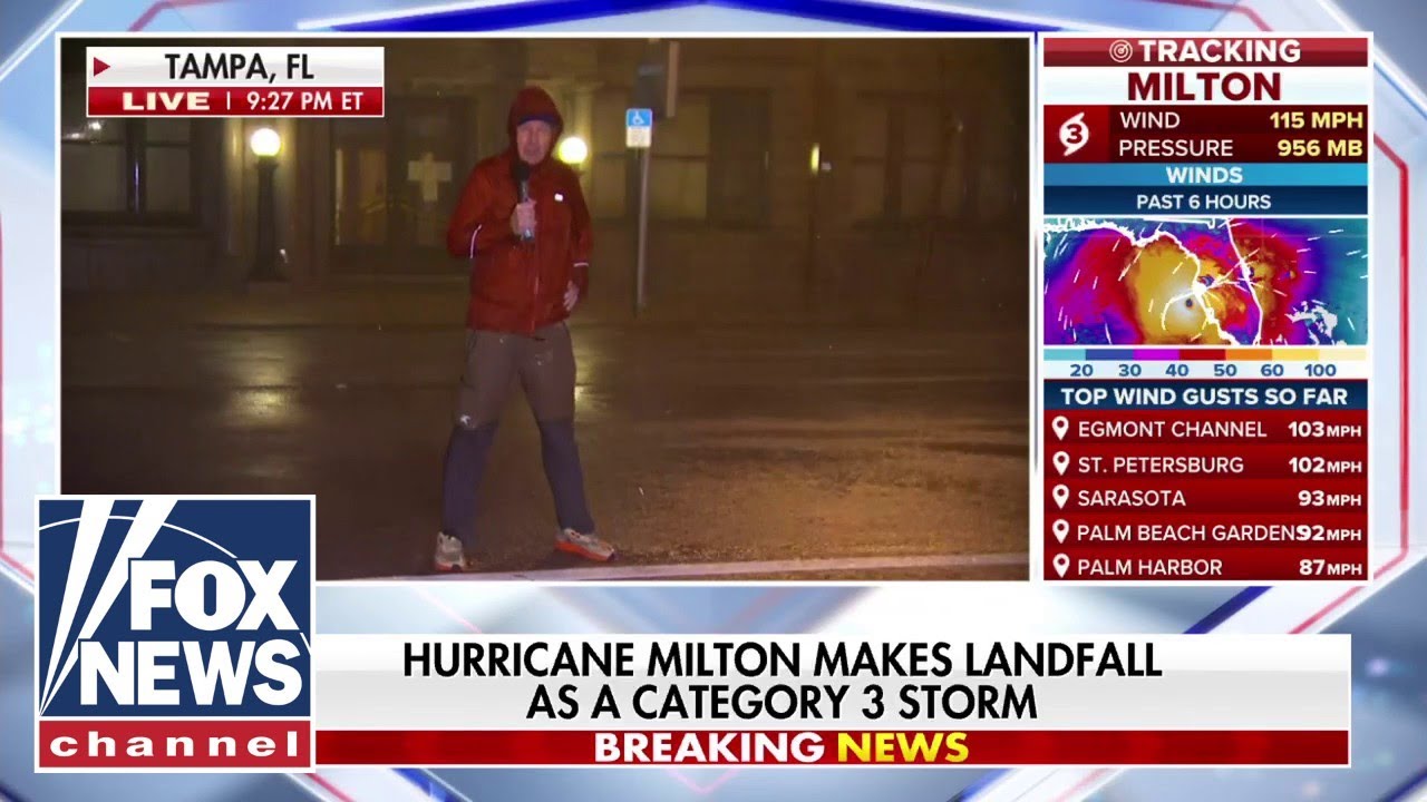 Hurricane Milton makes landfall near Siesta Key, Fla - YouTube