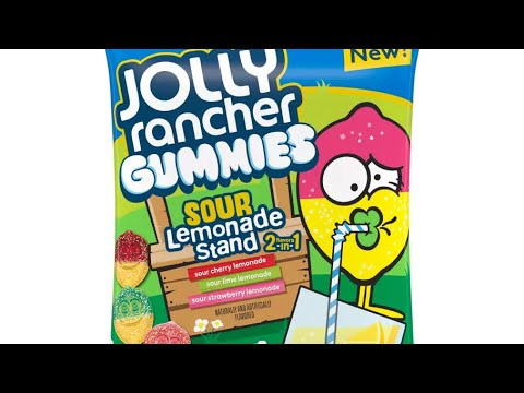 JOLLY RANCHER GUMMIES SOUR LEMONADE STAND TASTE REVIEW - YouTube