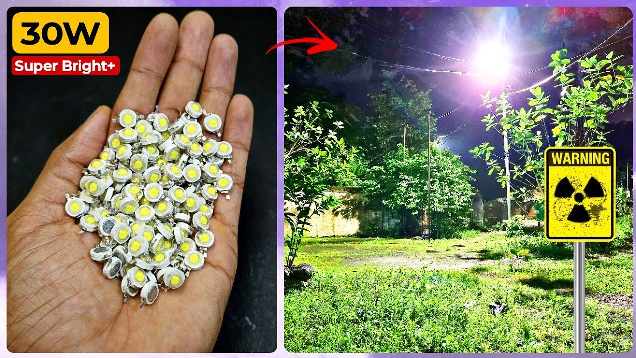 How To Make Super Bright Led Flashlight | DIY 12V/30W Led Tubelight ...