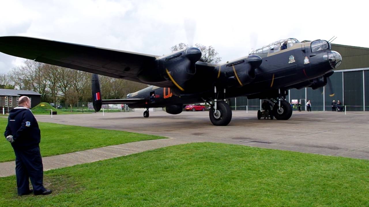 Four Merlin Engines Starting Up! Avro Lancaster Just Jane - YouTube