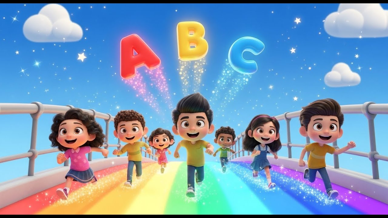 ABC Race Across the Rainbow 🌈🏁🔤 | Alphabet Song for Kids | Learn A to Z ...