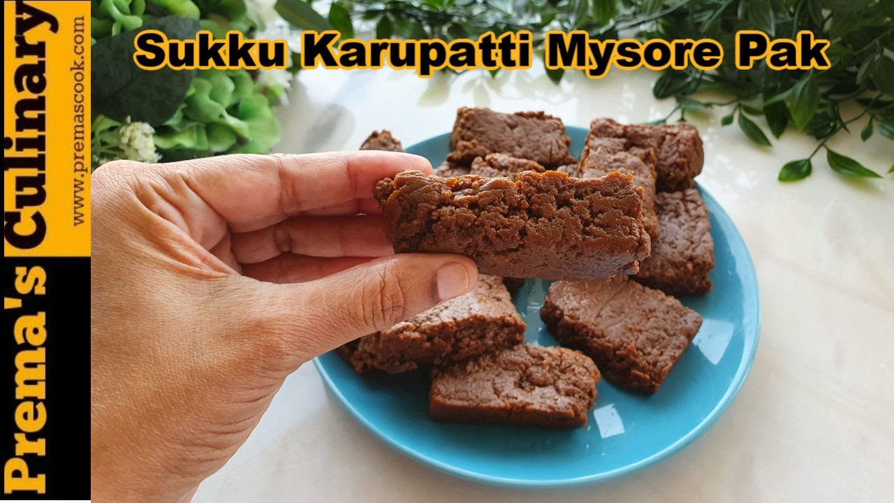 Karupatti Mysore pak recipe using palm jaggery, Easy Karupatti recipes ...