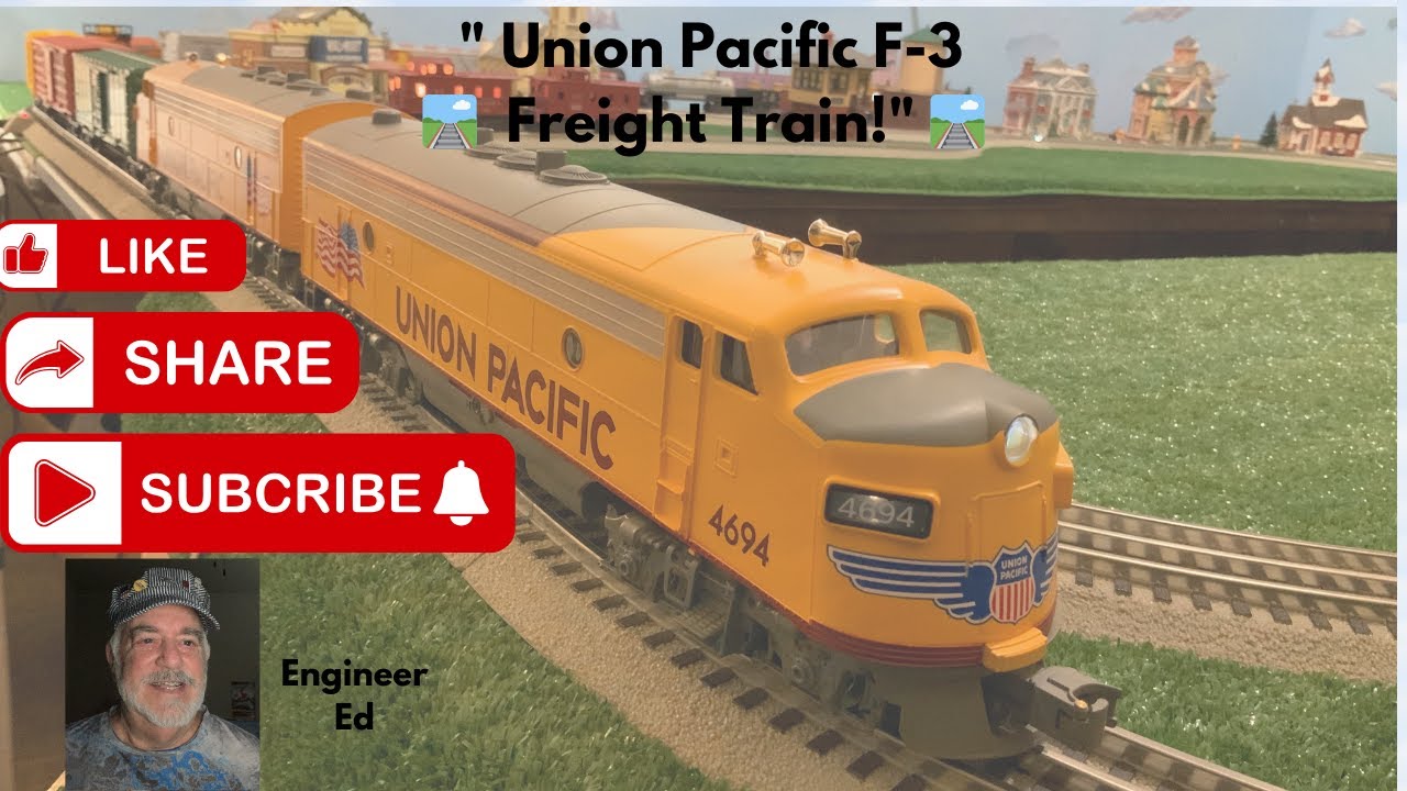 Union Pacific F-3 A&B Pulling Freight Train - YouTube