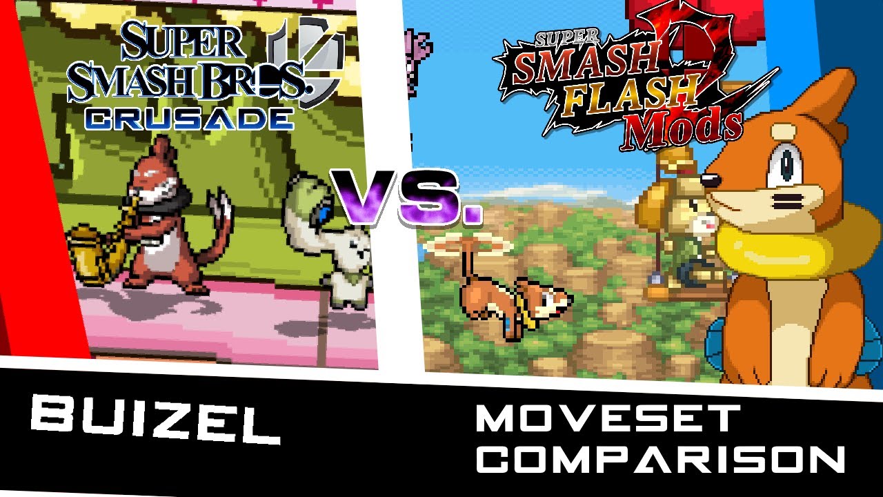 SSF2 Mods VS SSBC CMC+ Showcase: Buizel Moveset Comparison! (Pokémon ...