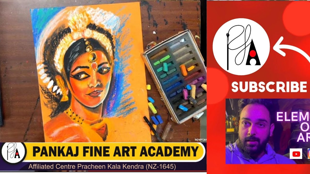 How to make Portrait in dry pastel step by step without grid method ...