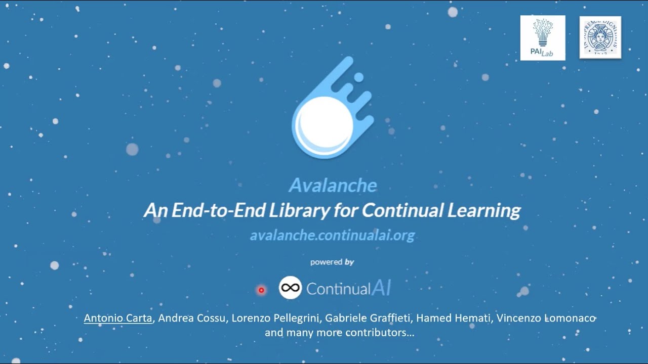 Antonio Carta | "Avalanche: an End-to-End Library for Continual Learning" - YouTube
