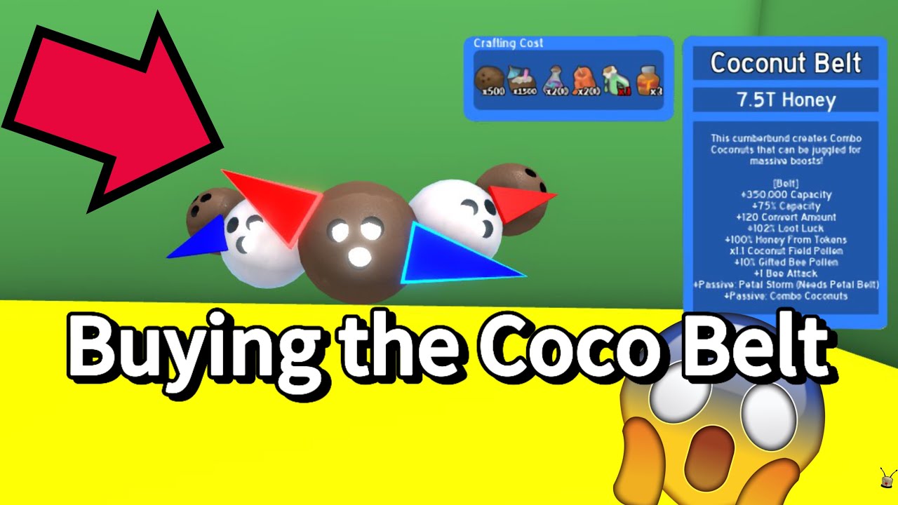 I bought the *Coconut Belt* | Bee Swarm Simulator Beesmas - YouTube