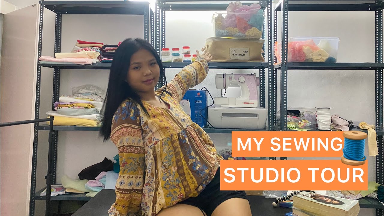 MY SEWING STUDIO TOUR 🧵| Behind the scenes of my small Business | Yoopa ...