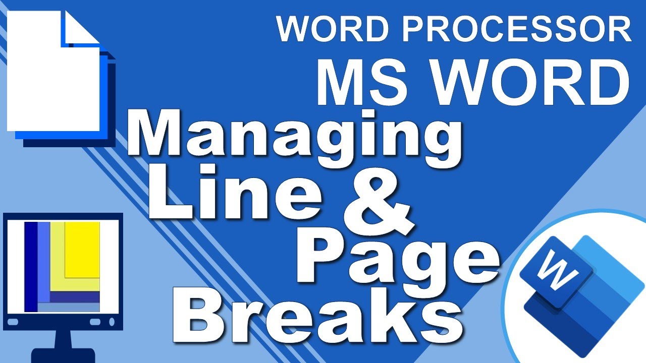 MS Word | Managing Line & Page Breaks - YouTube