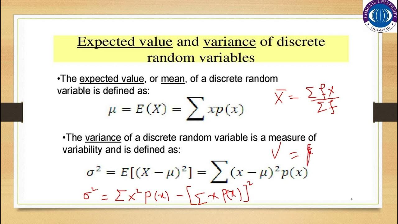 Expected Value and Variance of Discrete Random Variable - YouTube