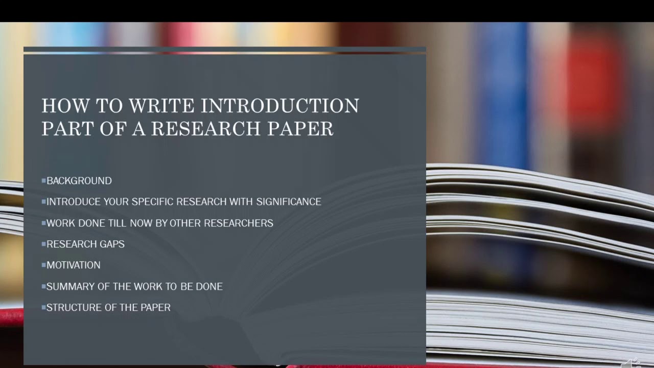 Introduction part of a research paper - YouTube