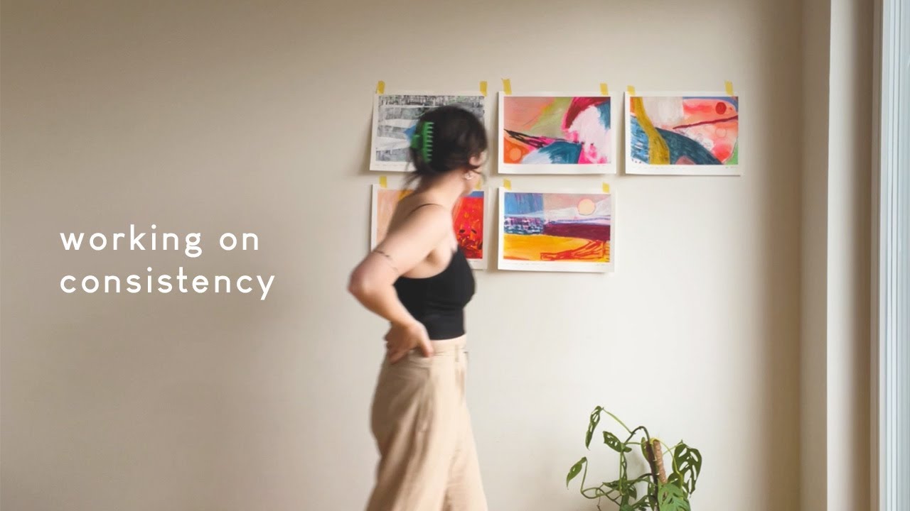 Paint with Me | Working on Consistency | abstract painting series - YouTube