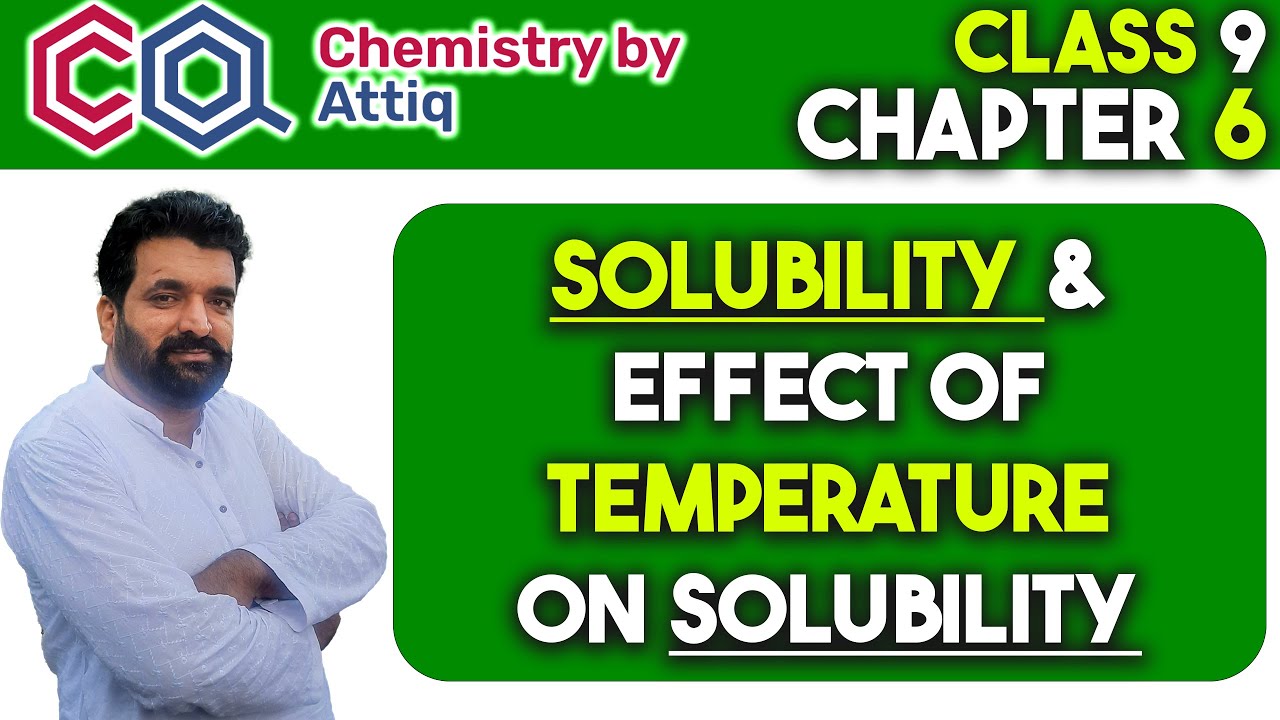 SOLUBILITY AND EFFECT OF TEMPERATURE ON SOLUBILITY - Chapter 6 | Class ...