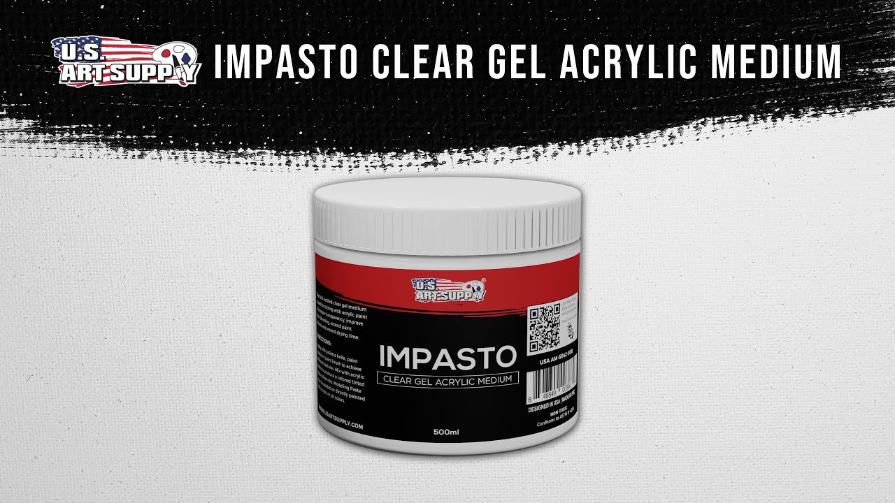 US Art Supply: Impasto Clear Gel Acrylic Medium, 500ml Tube - YouTube