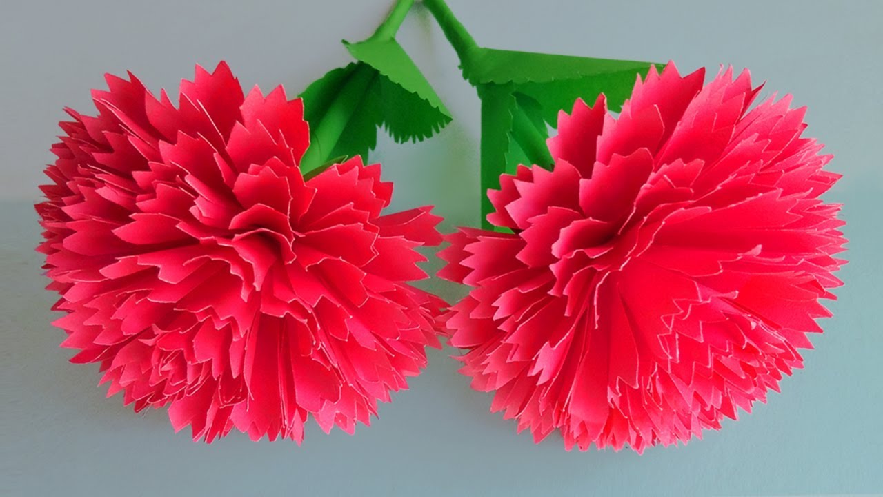 How to Make Sweet Paper Flower For Home Decor - DIY Flower Making ...
