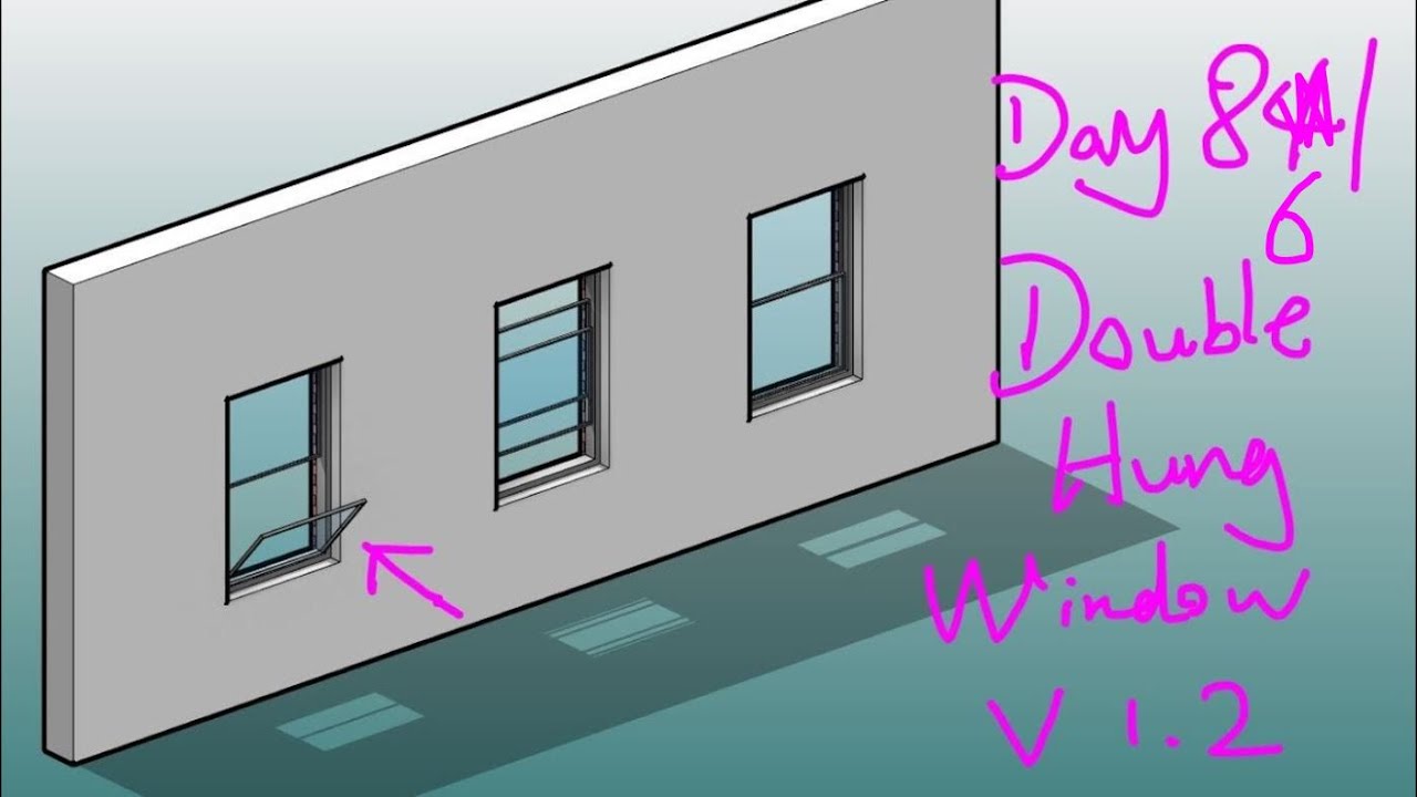 Revit Exercise (Day 861) - Double Hung Window V1.2 - YouTube