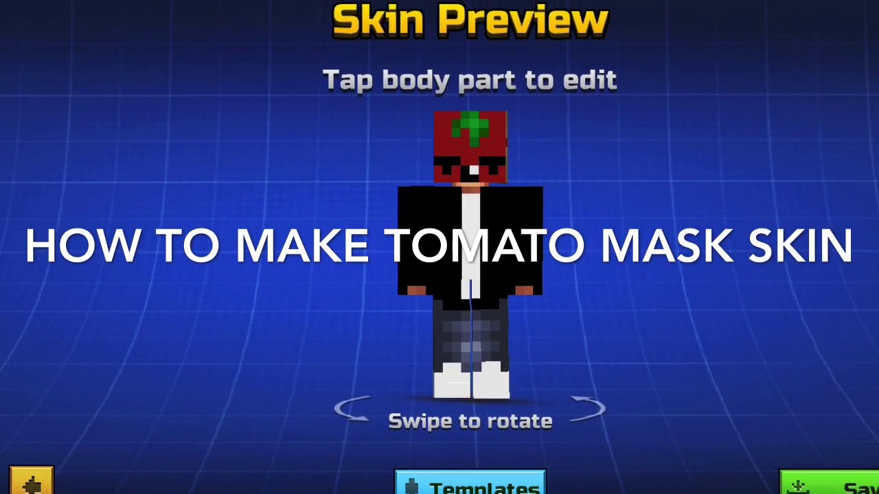 How to make tomato mask skin(PG3D) - YouTube