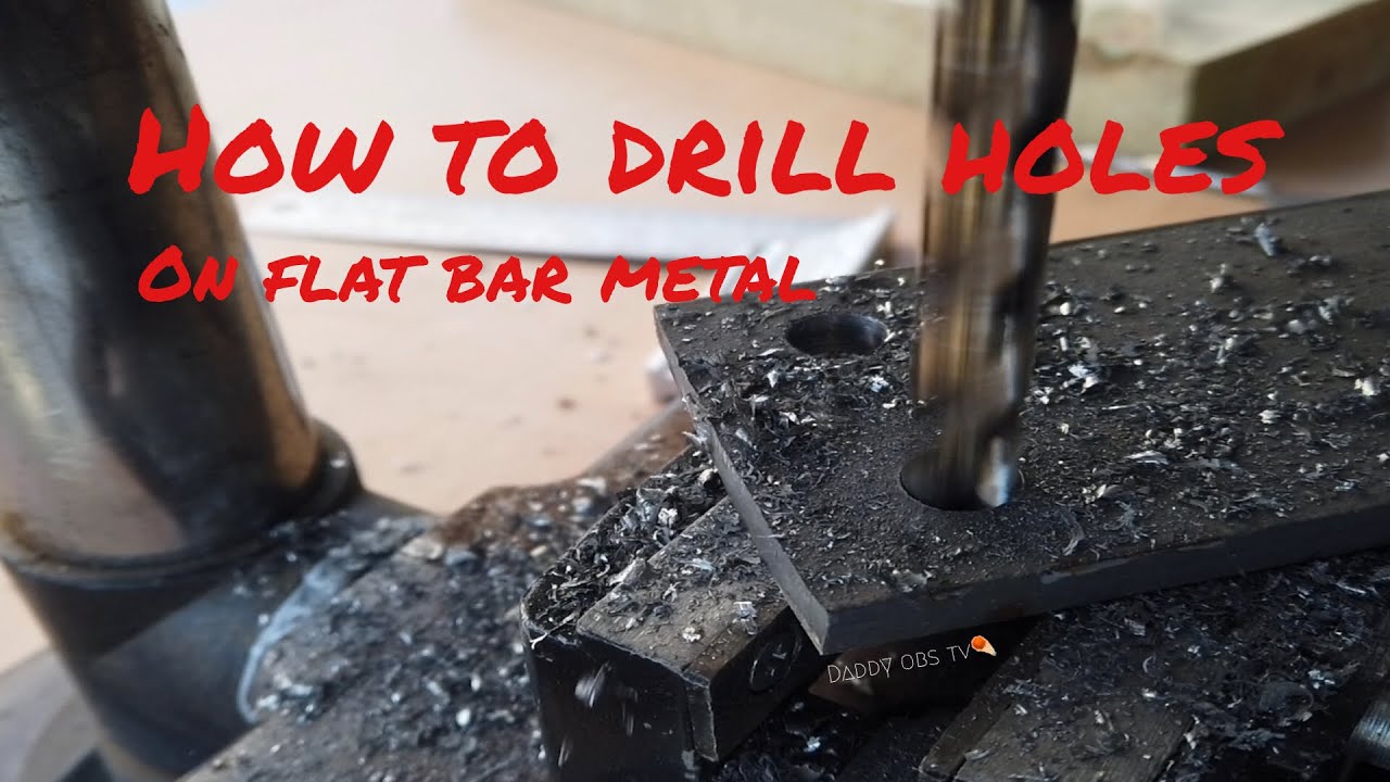 DRILLING HOLE ON FLAT BAR METAL - YouTube