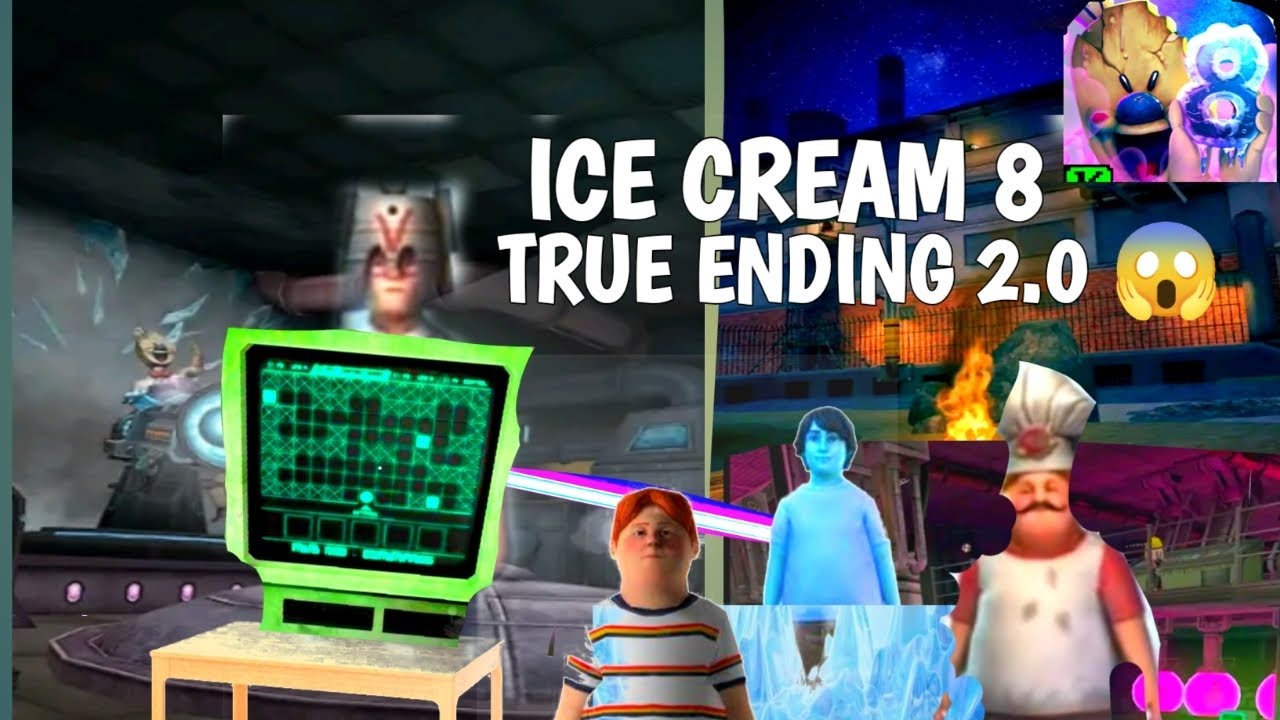 ICE CREAM 8 ( FULL GAMEPLAY + TRUE ENDING) SORRY FOR VOICE PROBLEM ...