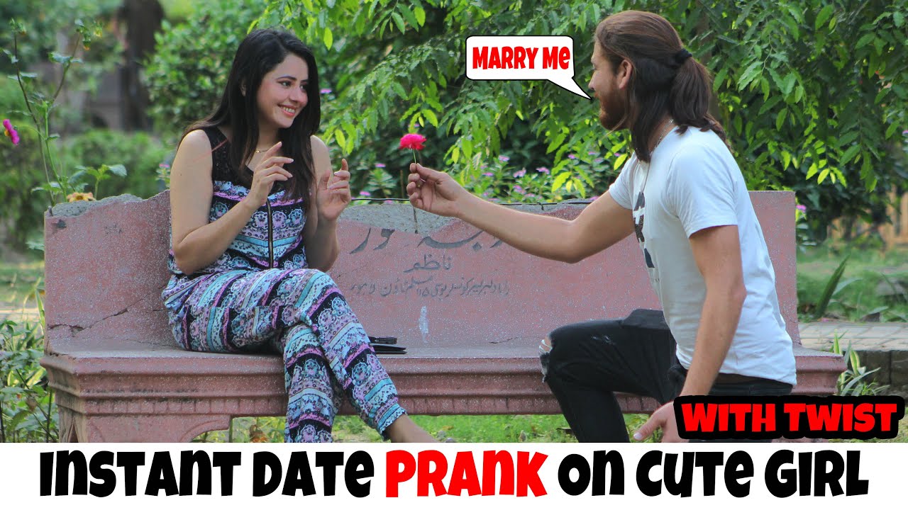 Instant Date Prank on cute Girl ️ With Twist - Epic Reactions 😂😂 - YouTube