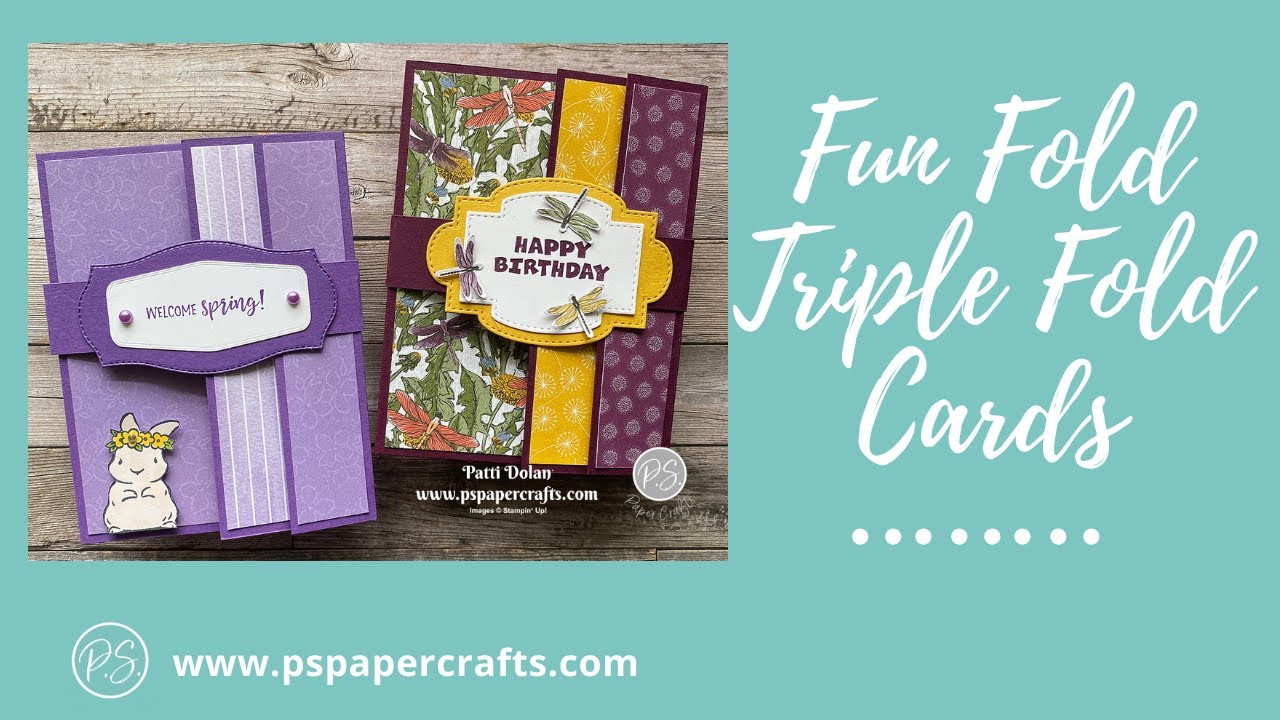 How To Make A Fun Fold Triple Fold Card - YouTube
