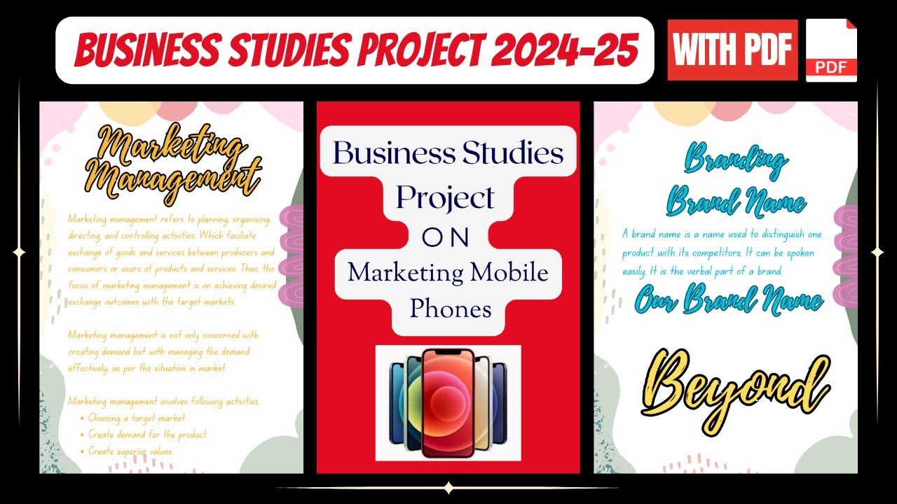 Business Study Project On Marketing Management Mobile 2024-25 || With ...