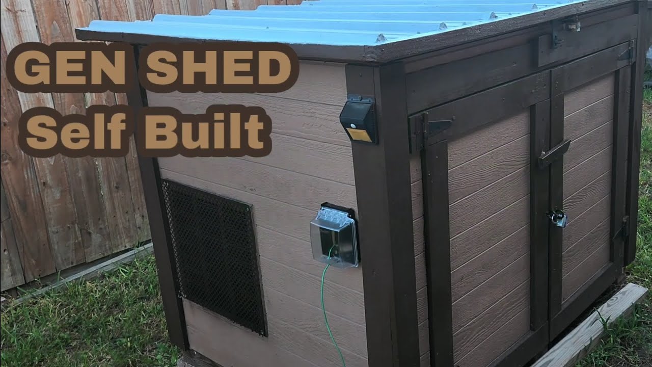 Generator Shed Self Built & Generator Setup - YouTube