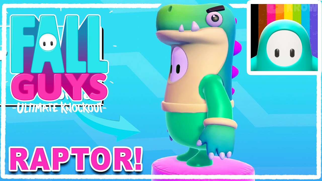 *NEW* RAPTOR Skin Gameplay! FALL GUYS Costume | Before You Buy Skin ...