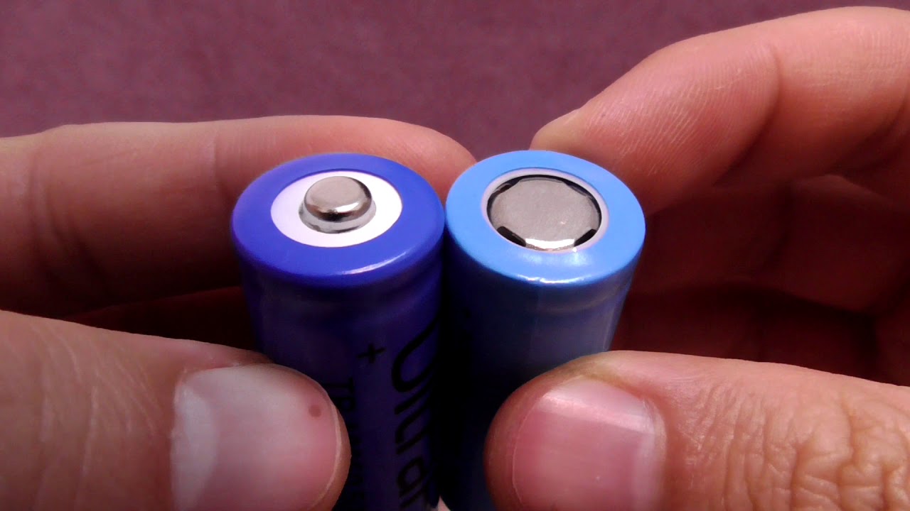 18650 Vs 18500 Lithium Ion Batteries Button Top Vs Flat Top YouTube