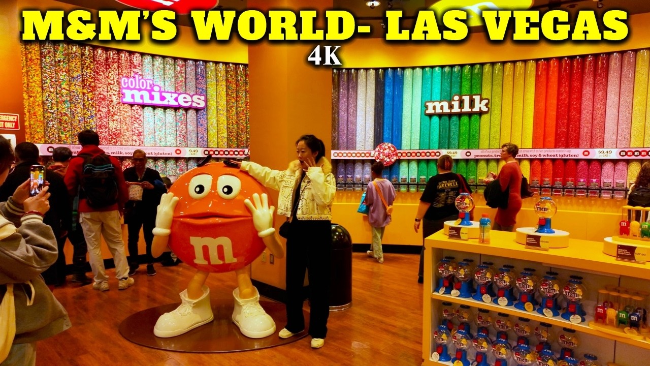 WORLD’S BIGGEST M&M’s STORE! 4 Floors of Chocolate Heaven & Custom M&M’s in LAS VEGAS! 4K Walk ...