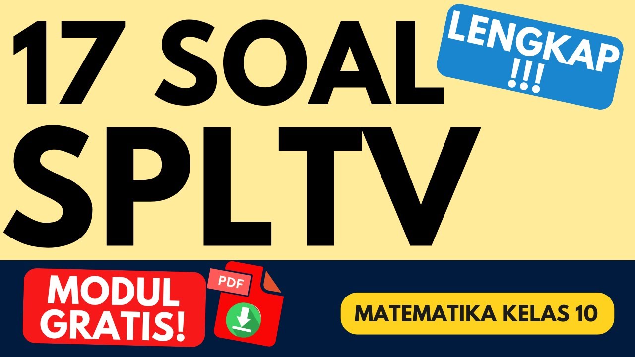 17 Soal & Pembahasan SPLTV Kelas 10 | Sistem Persamaan Linear Tiga ...