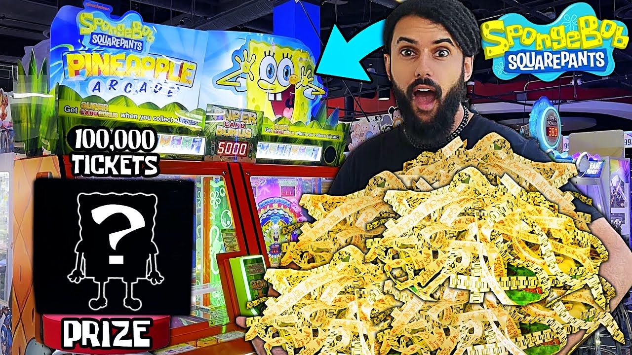 PLAYING EVERY SPONGEBOB SQUAREPANTS GAME AT THE ARCADE!! TO WIN THE ...