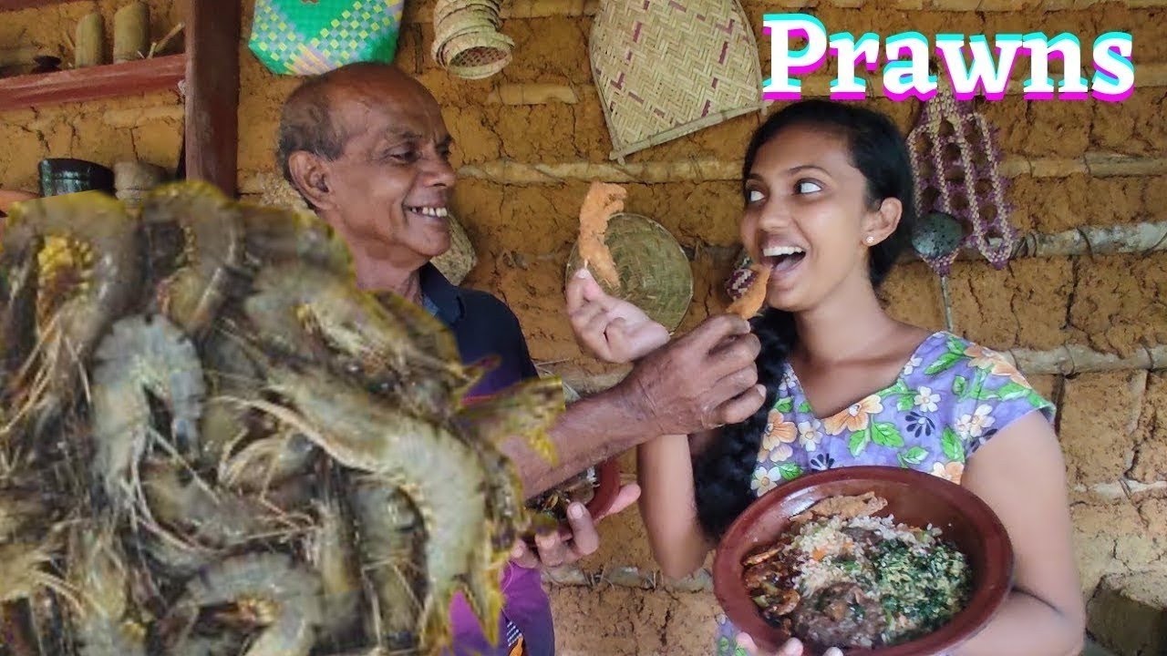 delicious prawns fried rice,tasty curry cooking and crispy .thora ...