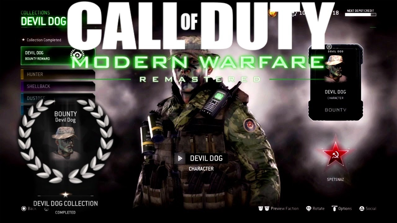 Unlocking "Devil Dog" Character | Collection #9 | Modern Warfare ...