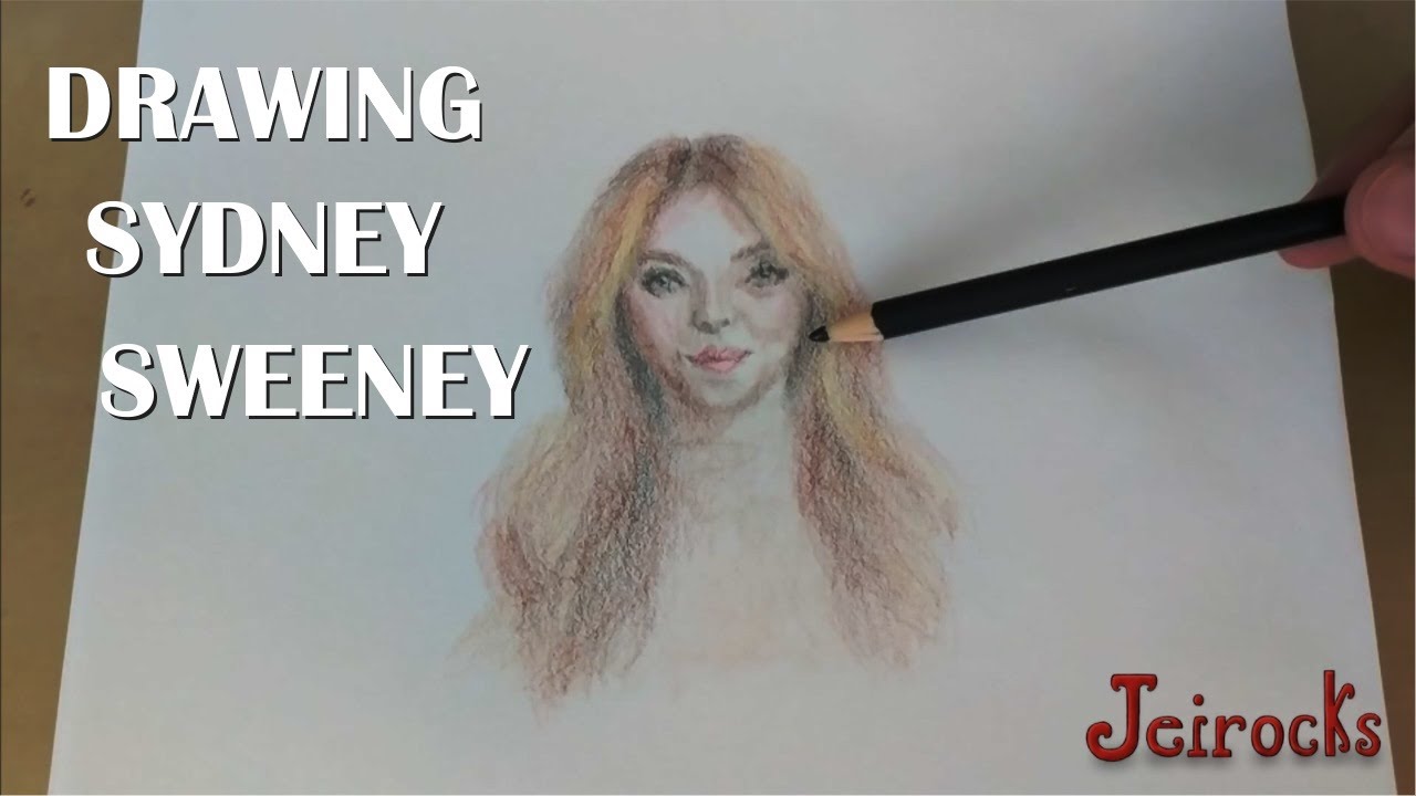 Drawing Sydney Sweeney - Practice on Drawing a Pretty Woman's Face ...