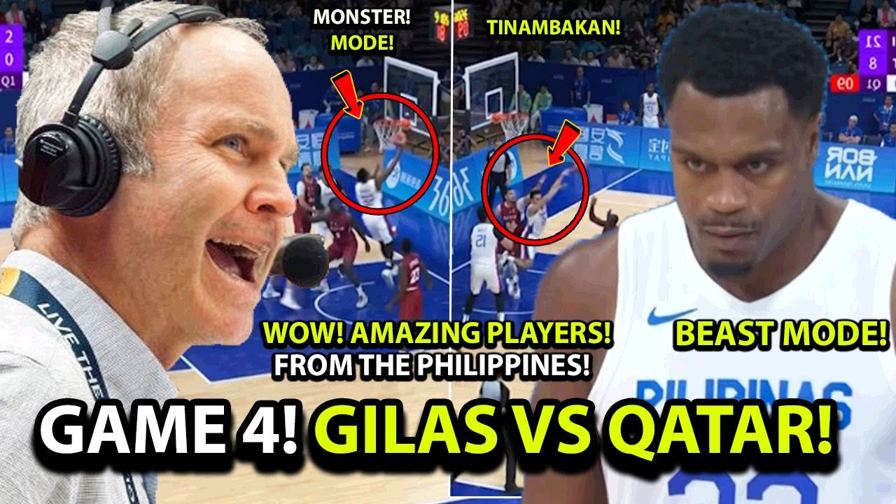 GAME 4! TINAMBAKAN! ang QATAR! Lakas ng Gilas!│Philippines vs Qatar ...