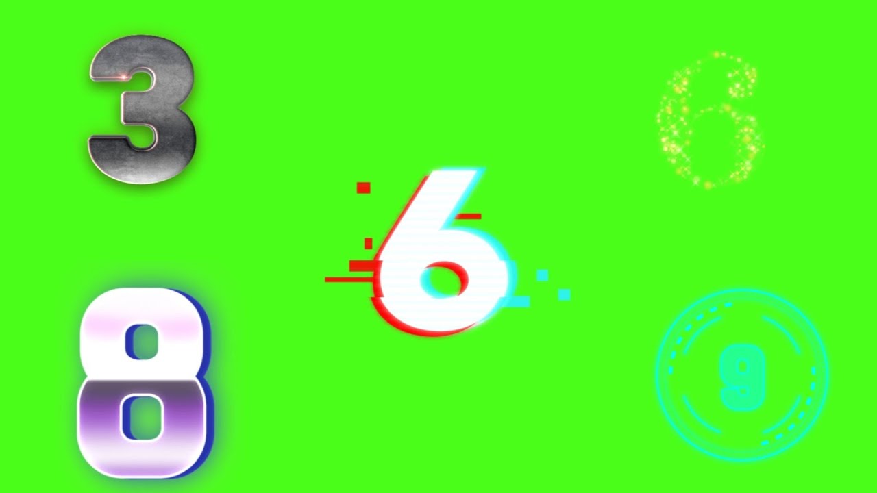 Green screen number 1-10 | opening number 3D - YouTube