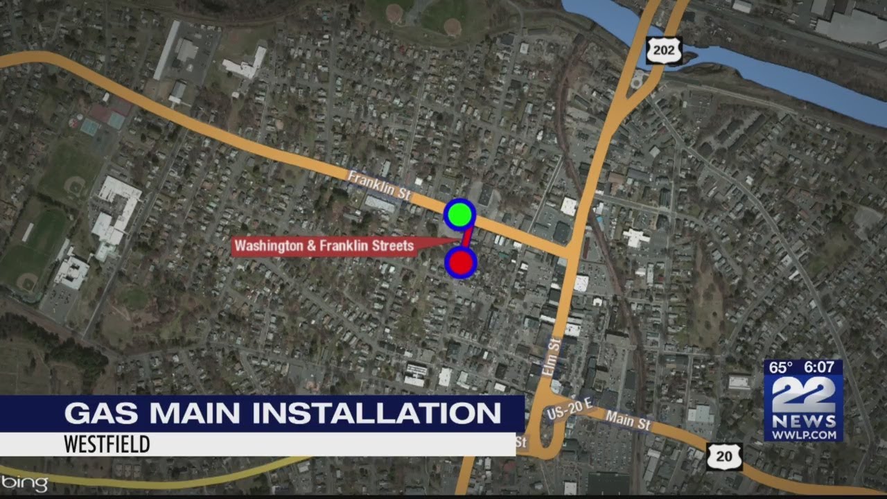 Westfield, Washington St. gas main installation - YouTube