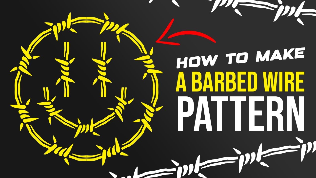 HOW TO CREATE A BARBED WIRE PATTERN IN ADOBE ILLUSTRATOR - YouTube