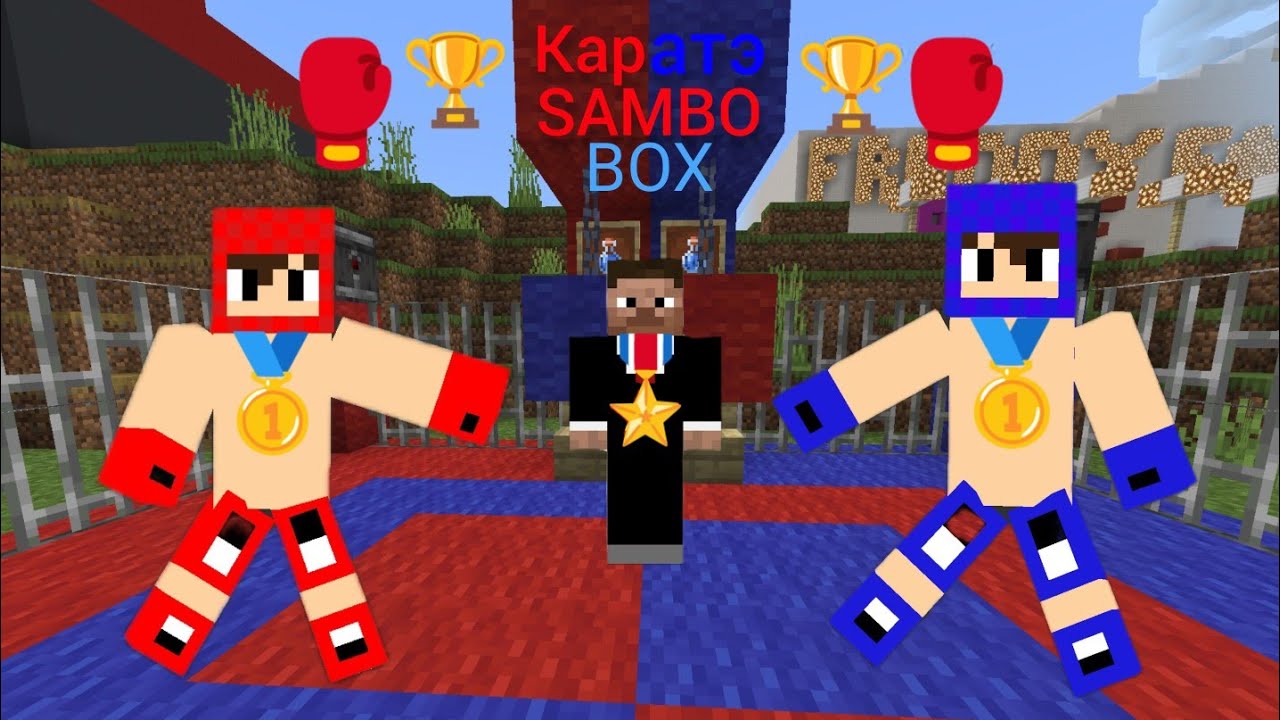 Я ПРИШЁЛ НА КАРАТЭ BOX SAMBO И БОРОЛСЯ С СОПЕРНИКОМ В МАЙНКРАФТ 100% ...