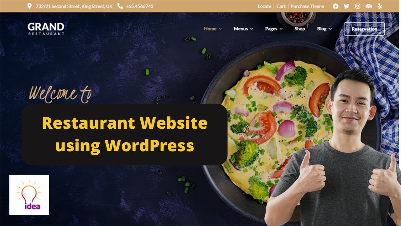 Restaurant Website using WordPress | Online Food Ordering 2024 - YouTube