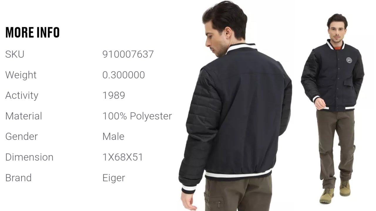 EIGER VENTURE VARSITY JACKET 2 IN 1 1989 || 910007637 || JAKET EIGER ...