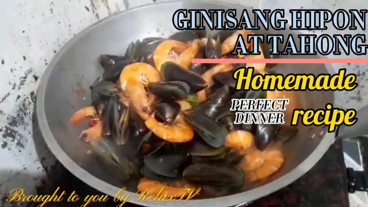 Perfect dinner recipe! Ginisang hipon at tahong! - YouTube