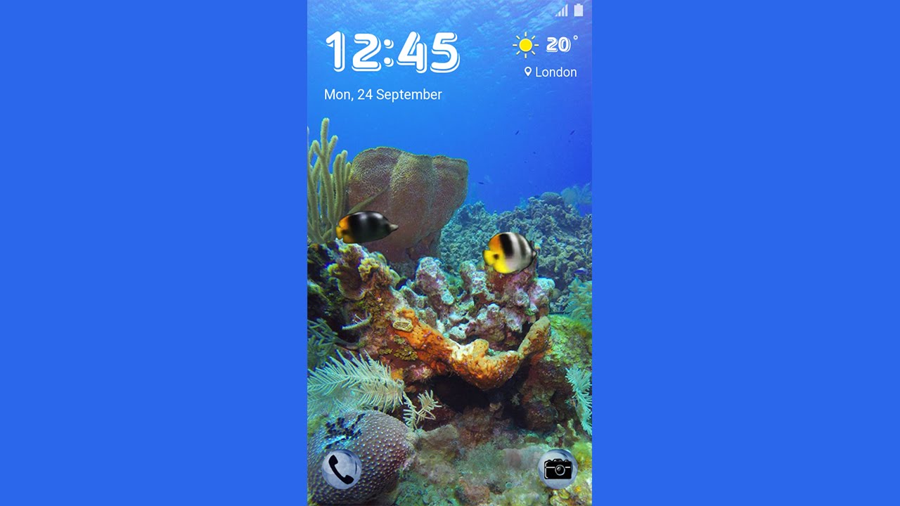 Galaxy Theme - Ocean Life Animated Lock Screen - YouTube