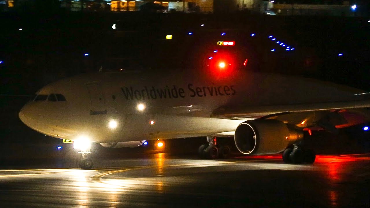 UPS A300-600F landing at Albany International Airport - YouTube