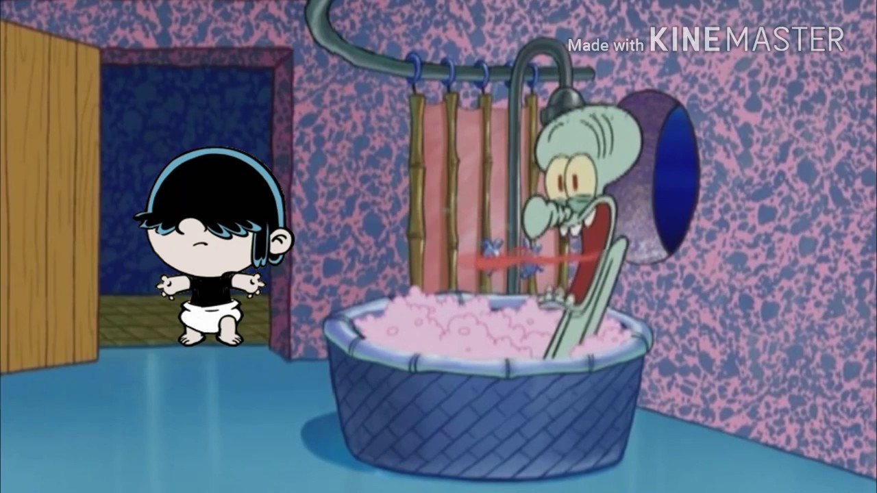 Baby Lucy drop by squward house - YouTube