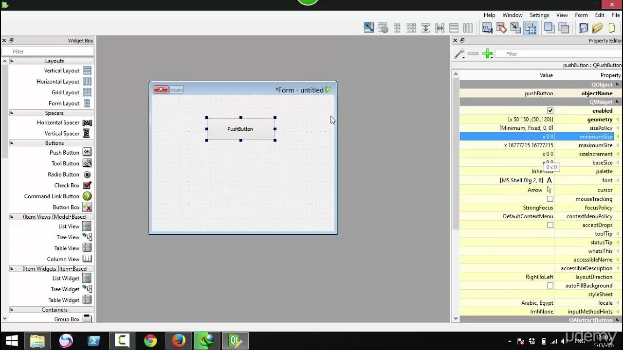 59 Qt Designer PushButton Customization - YouTube