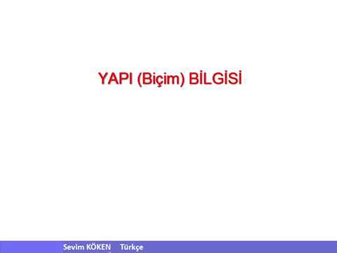 kpss  türkçe sözcükte yapı biçim bilgisi