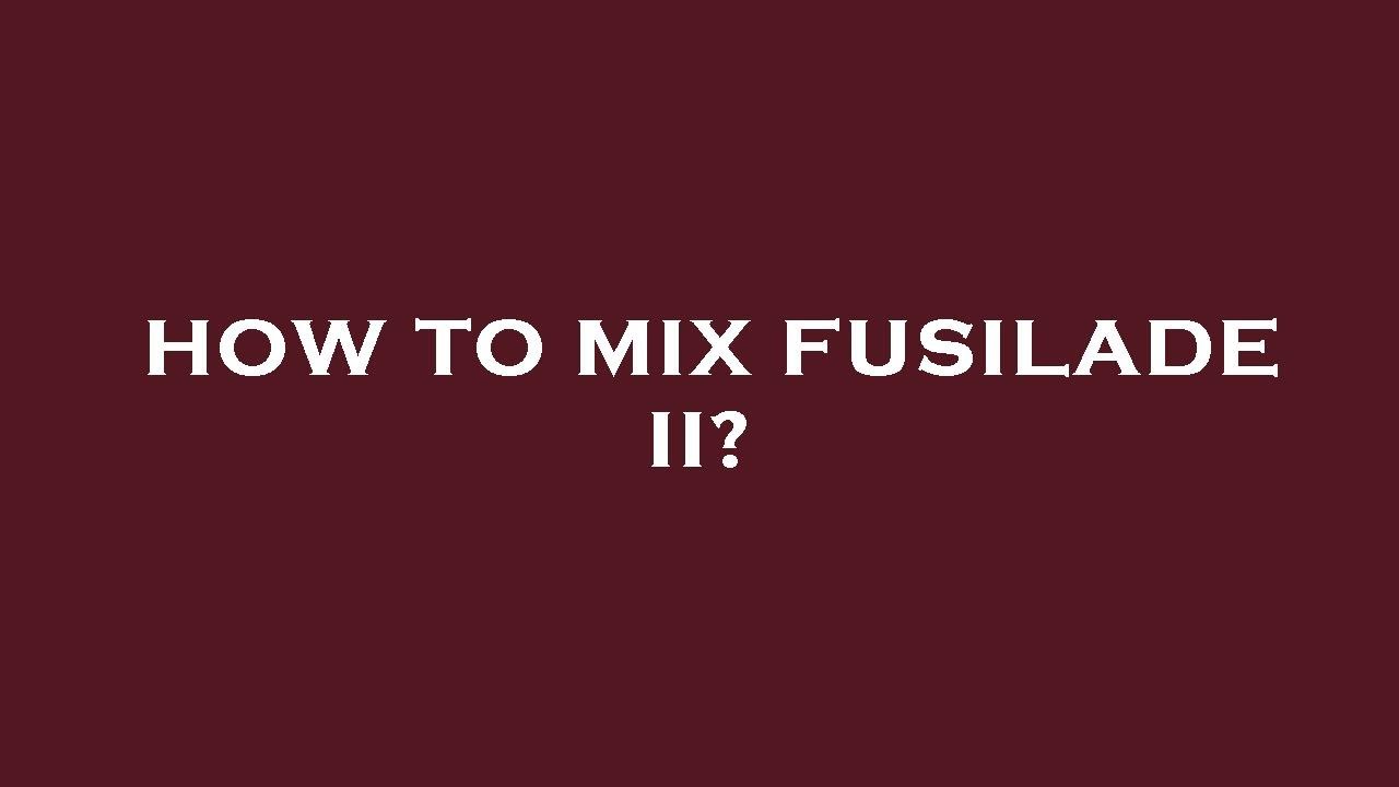 How to mix fusilade ii? - YouTube